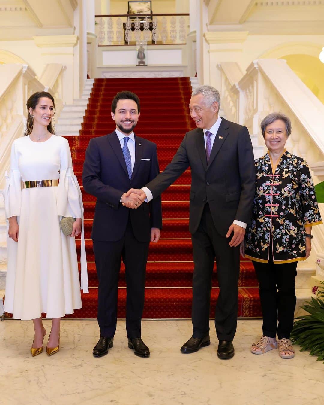 Every Outfit Princess Rajwa Al-Hussein Of Jordan Wore in Singapore ...