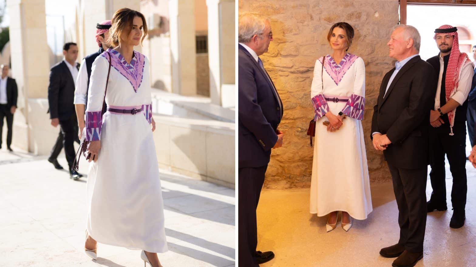 Queen Rania Was A Vision In White As King Abdullah II's Silver Jubilee ...