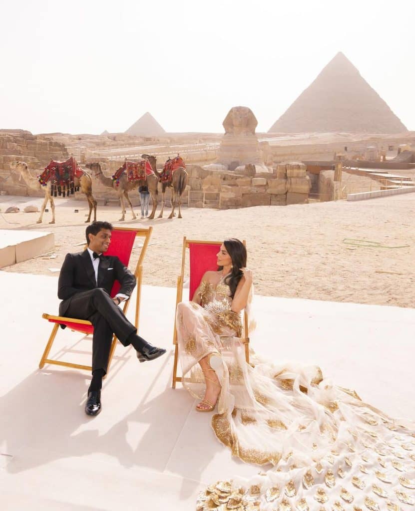 Inside Ankur Jain and Erika Hammond Giza Pyramids Wedding