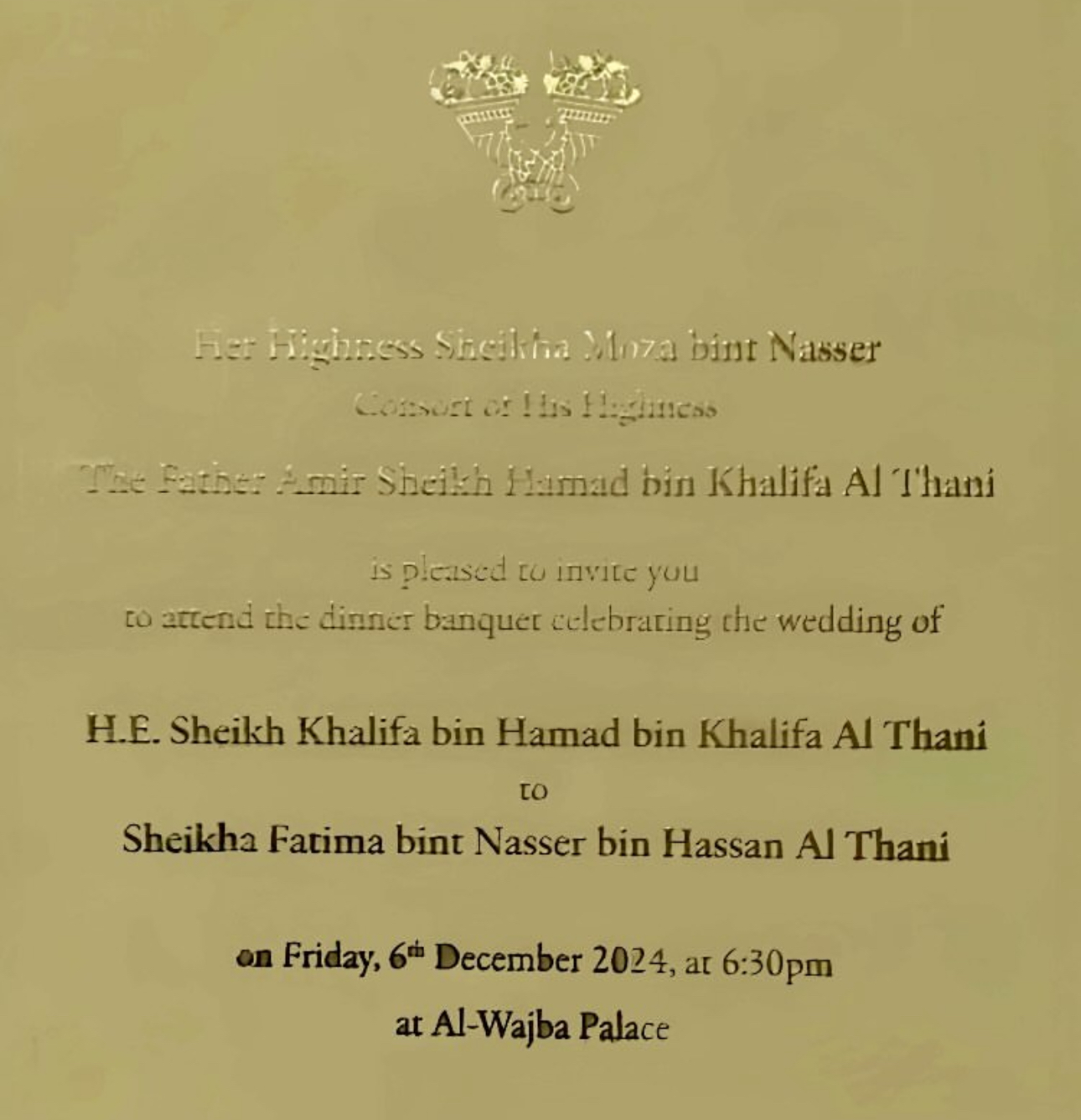 Sheikh Khalifa Bin Hamad Al Thani is Engaged!