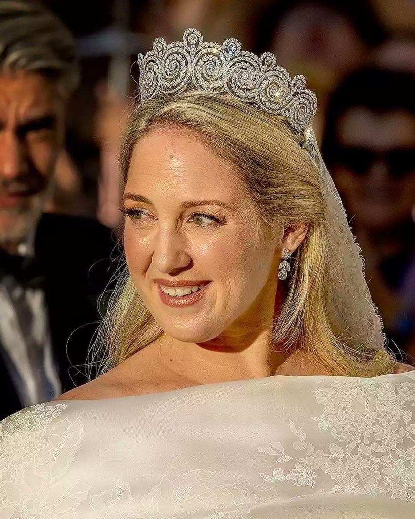 Princess Theodora Wears A Cartier Tiara For Her Wedding